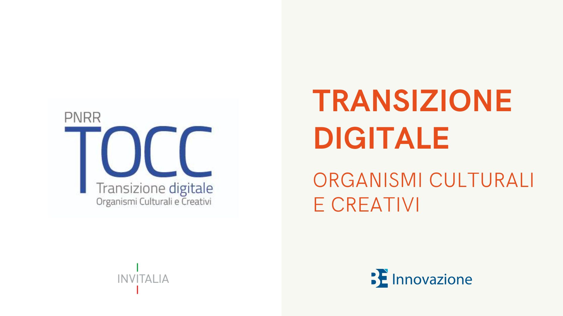 Bando TOCC: transizione digitale organismi culturali e creativi - Focus ...